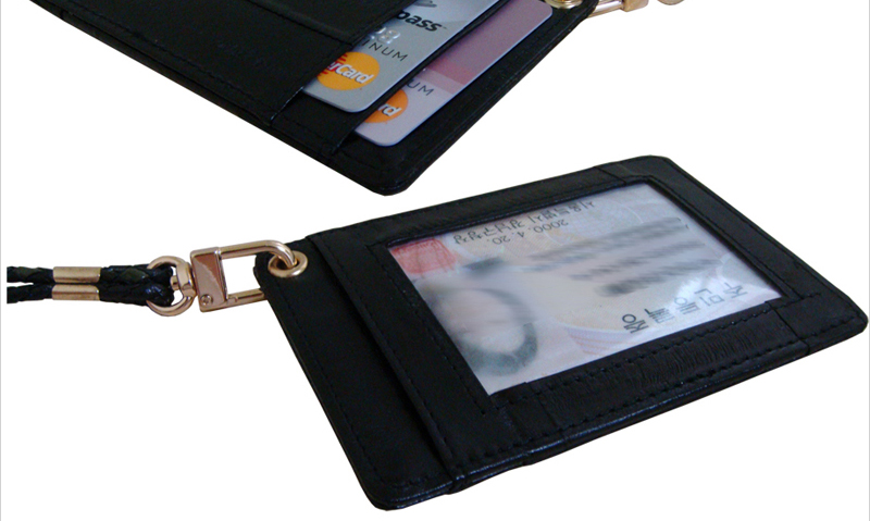 Genuine Eel Skin Transportation Card, ID Card Holder, Necklace Purse ...
