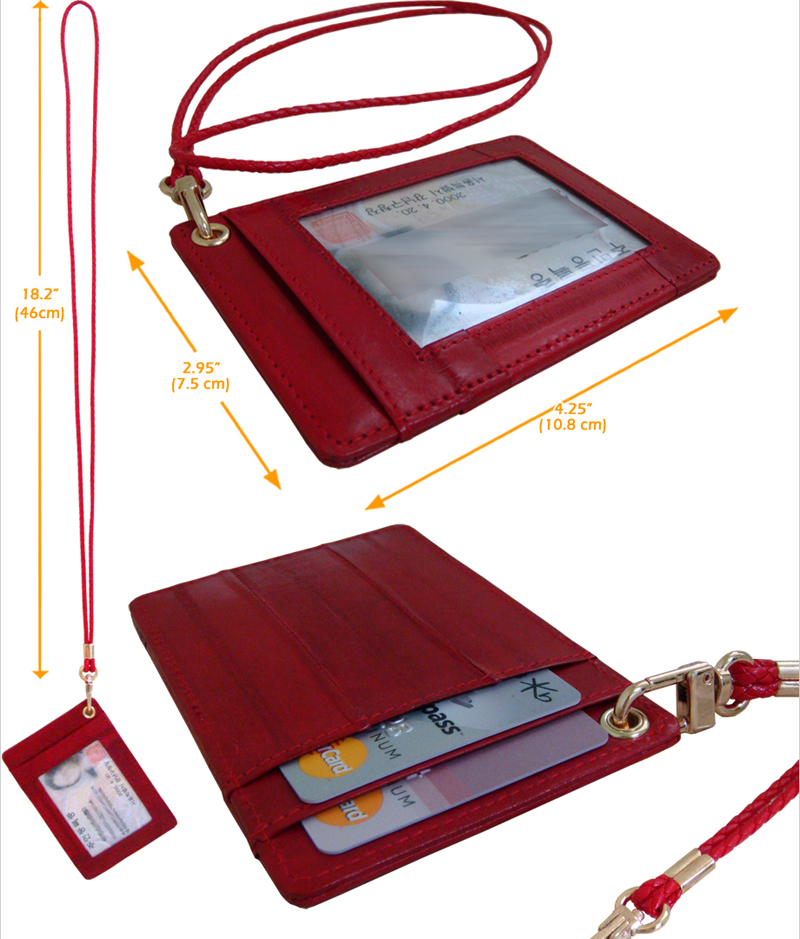 Genuine Eel Skin Transportation Card, ID Card Holder, Necklace Purse ...